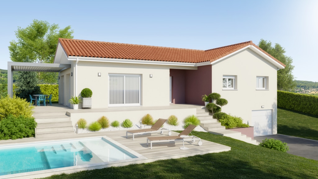 Maison sur sous-sol avec patio